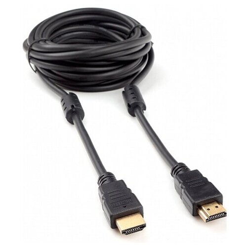 Кабель HDMI Cablexpert , 4,5м, v2.0, 19M/19M, черный, позол. разъемы, экран, 2 ферр коль
