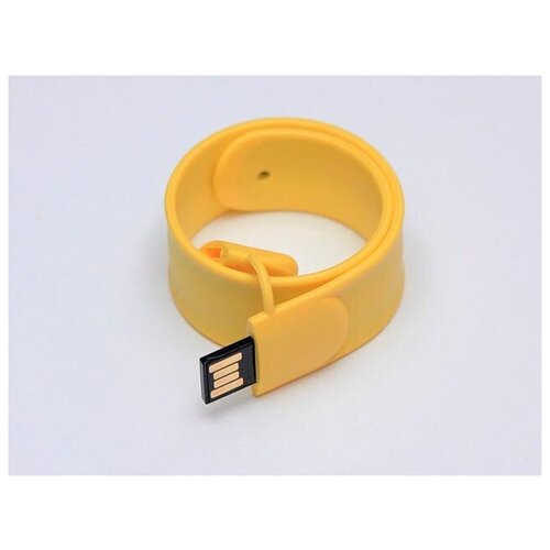 Флешка в виде браслета (32 Гб / GB USB 2.0 Желтый/Yellow SS001 Flash drive модель 1088)