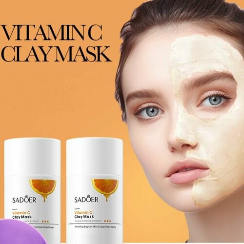 SADOER Очищающая глиняная маска - стик для лица с витамином С