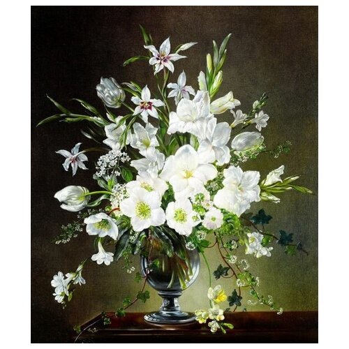 Репродукция на холсте Цветы в вазе (Flowers in a vase) №20 Кеннеди Сесил 40см. x 47см.