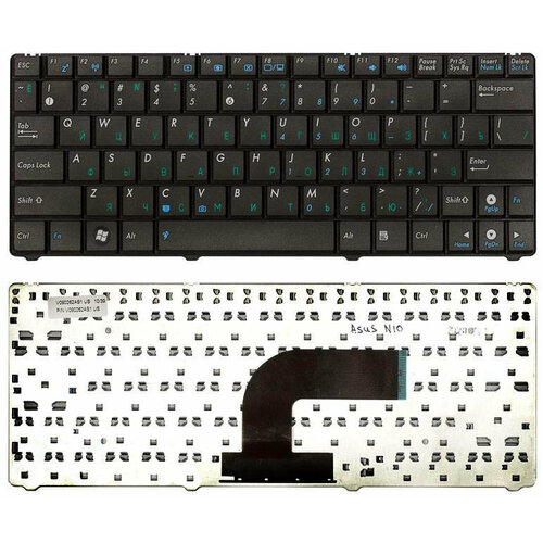 Клавиатура для ноутбука Asus N10JC, русская, черная