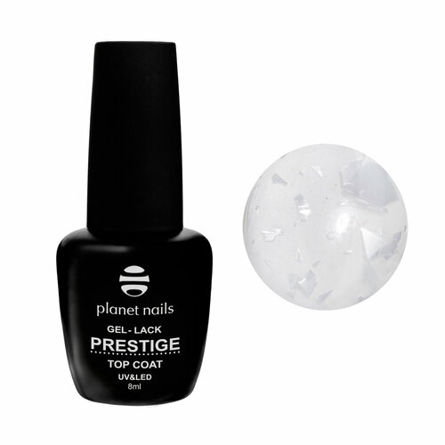 PLANET NAILS, TOP COAT, FLAKE, Гель-лак №921, матовый эффект, 8 мл