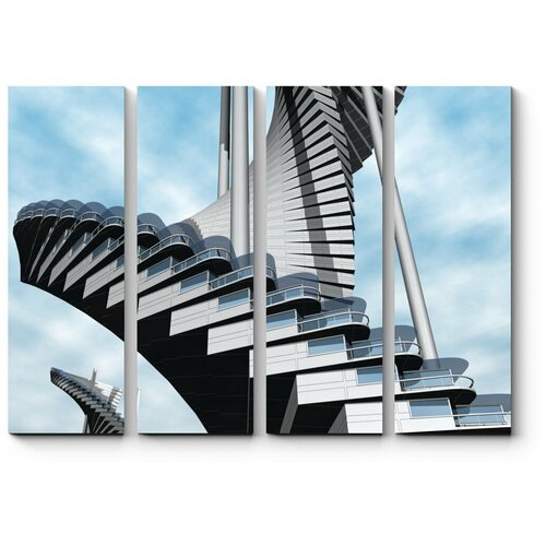 Модульная картина Башни-лестницы 70x53
