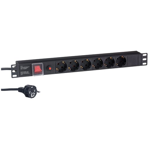 Блок силовых розеток Exegate ServerPro PDU-19H606 Al-6S-EU2-SW-O