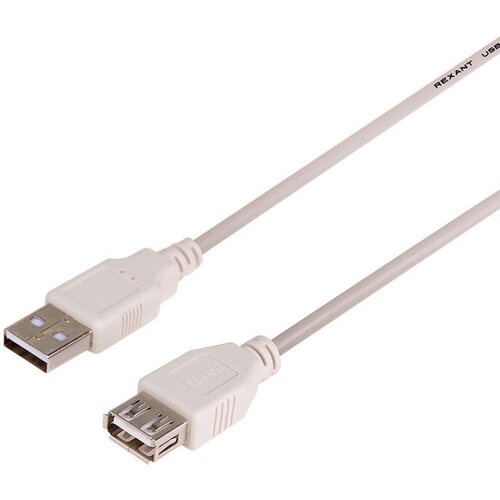 Разъем REXANT USB - USB (18-1114), 1.8 м, серый