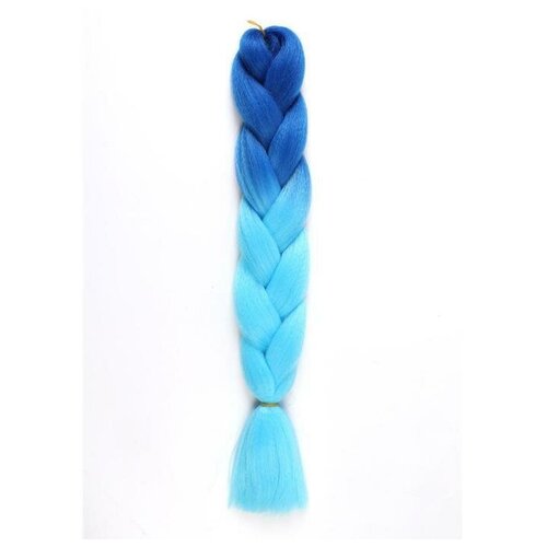 ZUMBA Канекалон двухцветный, гофрированный, 60 см, 100 гр, цвет синий/голубой(#BY42) (1 шт.)