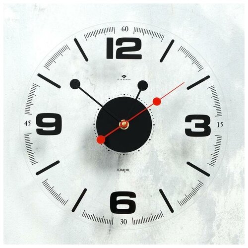 Часы настенные, серия: Классика, "Стиль 1", d 30 см, прозрачные, открытая стрелка
