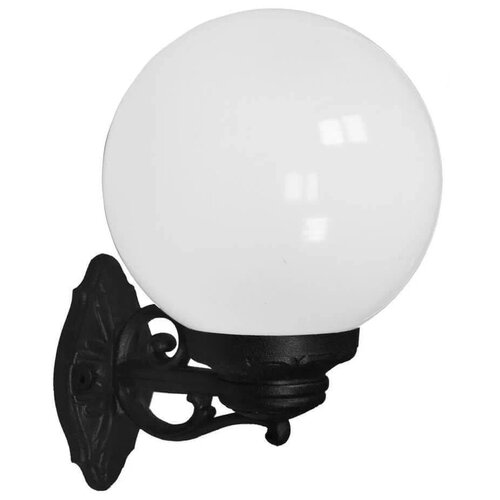 Fumagalli светильник уличный настенный Bisso/G250 G25.131.000.AYE27, E27, цвет арматуры: черный, цвет плафона белый