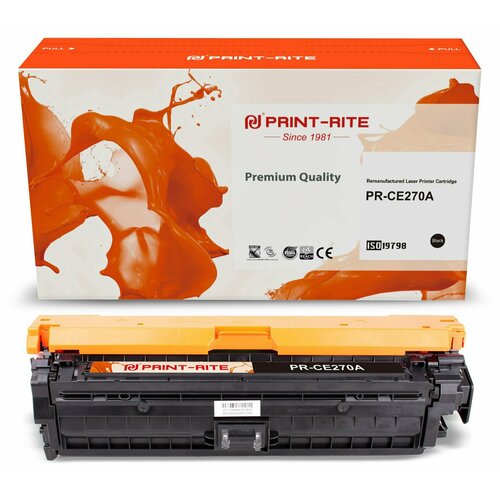 Print-Rite PR-CE270A картридж лазерный (HP 650A - CE270A) черный 15000 стр