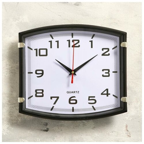 Часы настенные, серия: Классика, "Модерн", 25 х 22 см, черные 2334895