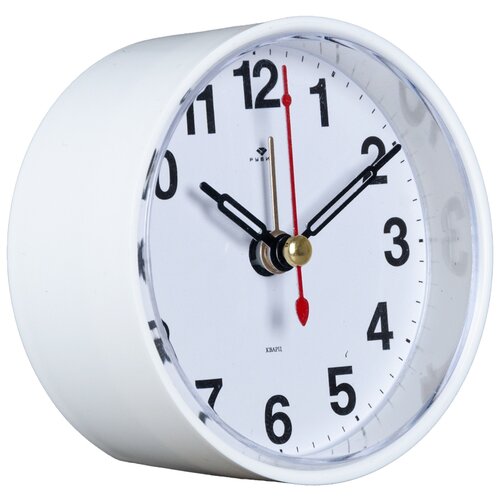 Часы  настольные Рубин В7-002 белый 8 см 0.077 кг 8 см 8 см светлый 3.7 см