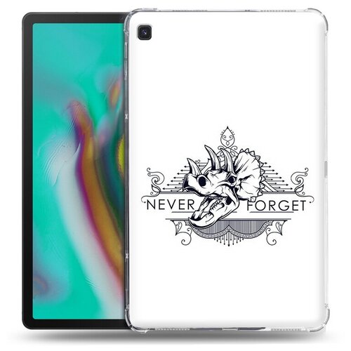 Чехол задняя-панель-накладка-бампер MyPads логотип носорога никогда не забуду для Samsung Galaxy Tab S5e 10.5 SM-T720/T725 (2019) противоударный