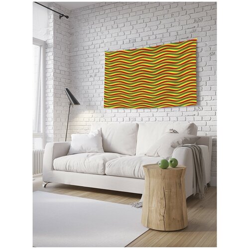 Горизонтальное фотопанно JoyArty на стену "Трехцветные волны", 100x150 см