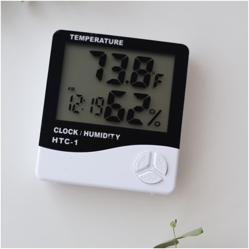 Гигрометр-термометр цифровой с будильником и часами Lunica de arti