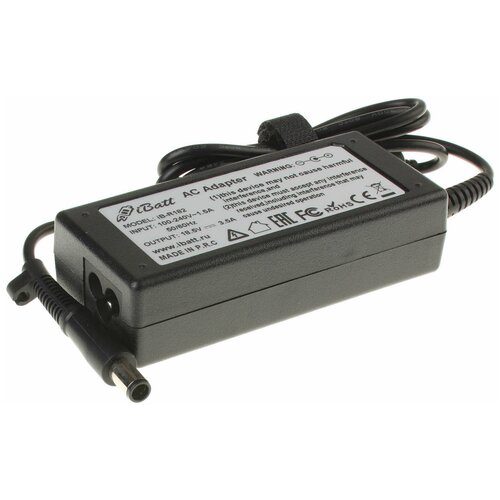 Блок питания iBatt iB-B1-R182 18,5V 3,5A, 65W, разъём 7.4*5.0 mm, pin для HP-Compaq PPP009C, PPP009D, PPP009L