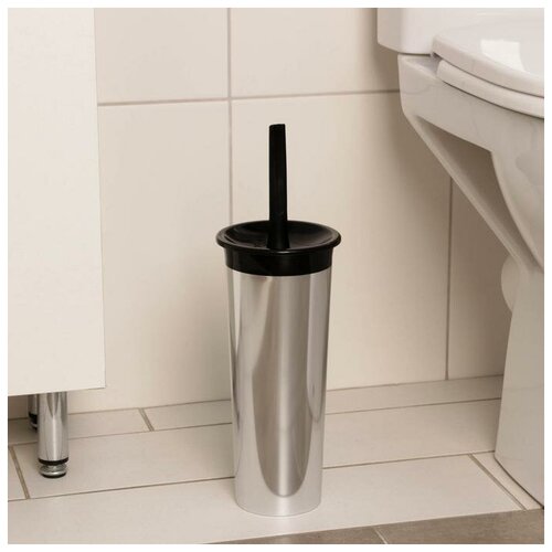 Idiland Комплект для туалета Rambai: ёршик с подставкой, 11,5×11,5×28 см, цвет чёрный