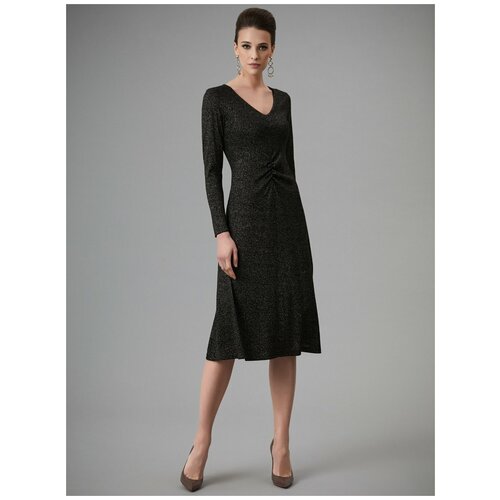 Платье Арт-Деко, размер 48, черный