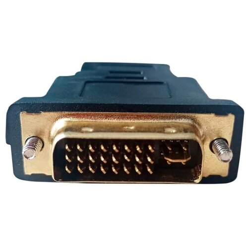 Переходник DVI (24+5) штекер - HDMI гнездо GOLD PVC