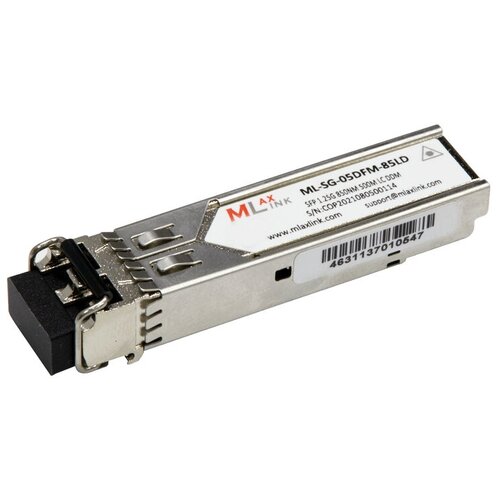 Модуль MlaxLink оптический многомодовый SFP, 1.25Гб/с, 0.5км, 850нм, 2xLC, DDM