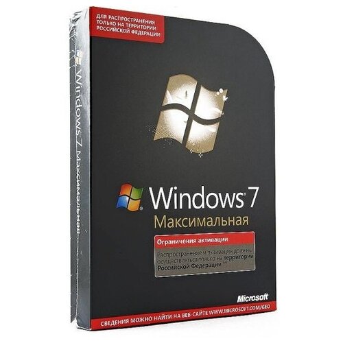 Microsoft Windows 7 Максимальная, коробочная версия с диском, русский, количество пользователей/устройств: 1 устройство, бессрочная