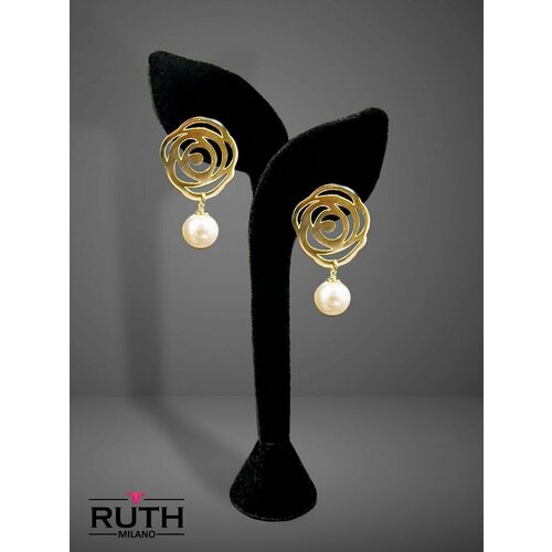 Серьги RUTH MILANO, искусственный камень, золотой
