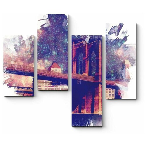 Модульная картина Бруклинский мост, Нью-Йорк 84x79