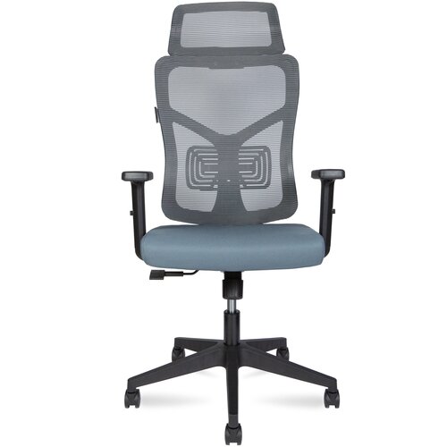 Norden Компьютерное кресло Asper черный пластик / серая сетка / серая ткань