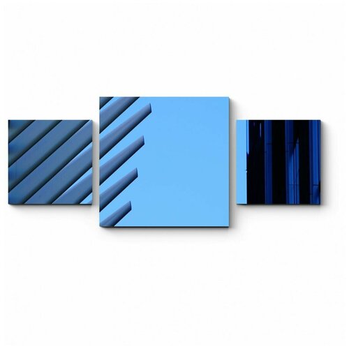 Модульная картина Оттенки синего 70x30