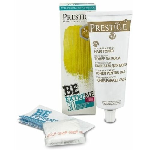 LUXOR PROFESSIONAL / Тонирующий бальзам для волос, пигмент прямого действия BeExtreme, оттенок 30 Электрически-желтый