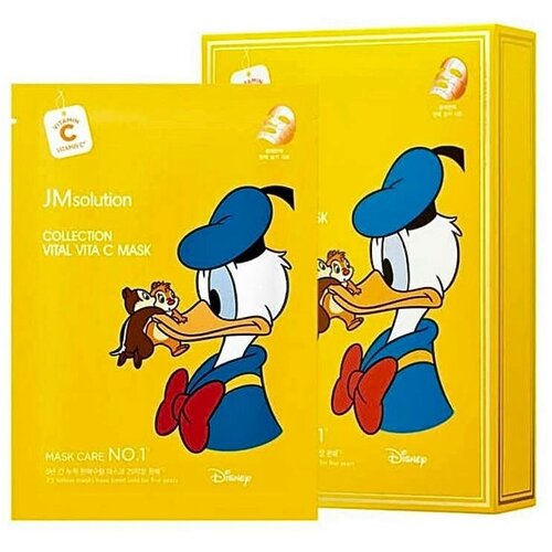 Маска тканевая JMsolution с витамином С для сияния кожи – Disney collection vital vita C mask 30мл, 5 штук