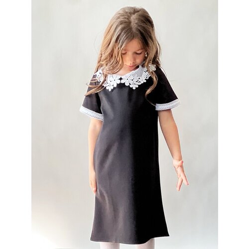 Школьное платье Бушон, размер 140-146, черный