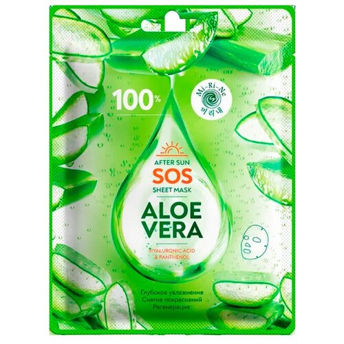 Тканевая маска для лица Mi-Ri-Ne Aloe Vera 100% Sos 22г 1 шт