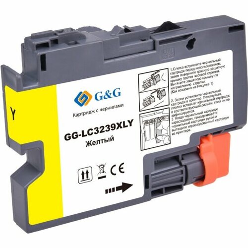 Струйный картридж G&g GG-LC3239XLY желтый (52мл) для Brother HL-J6000DW/J6100DW
