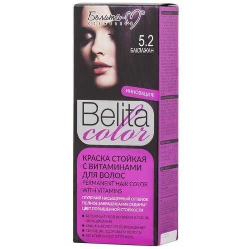 Белита-М Belita Color Стойкая краска для волос, 5.2 баклажан