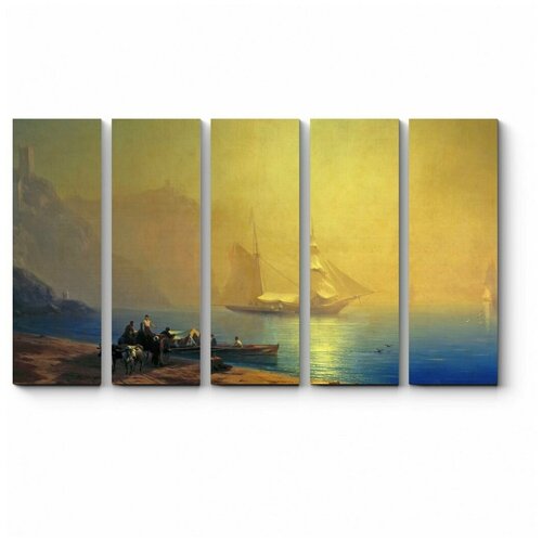 Модульная картина Утро на морском берегу. Судак. 1856 год.100x60