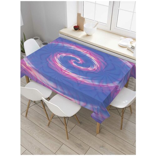Скатерть прямоугольная JoyArty на кухонный стол "Облачная спираль" из оксфорда, 120x145 см