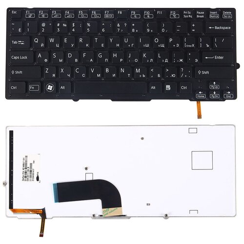 Клавиатура для Sony Vaio PCG-41214V, VPCSB2X9R, VPCSB, PCG-41219V (9Z. N6BBF.00R, 148949641, черная)