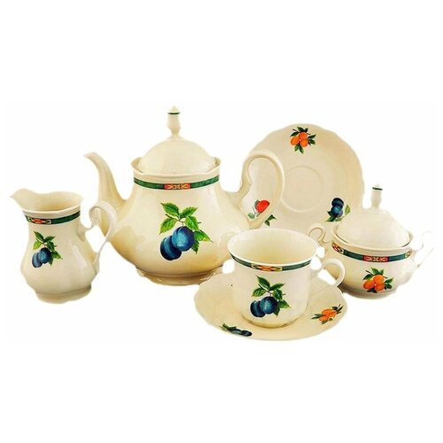 Чайный сервиз на 6 персон 15 предметов Leander "Мэри-Энн /Фруктовый сад /СК" / 159221