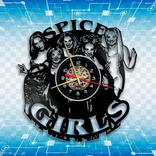 Настенные часы из виниловой пластинки с группой Spice Girls