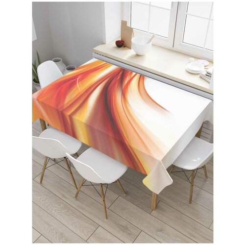 Скатерть прямоугольная JoyArty на кухонный стол "Фантастические волны" из оксфорда, 120x145 см