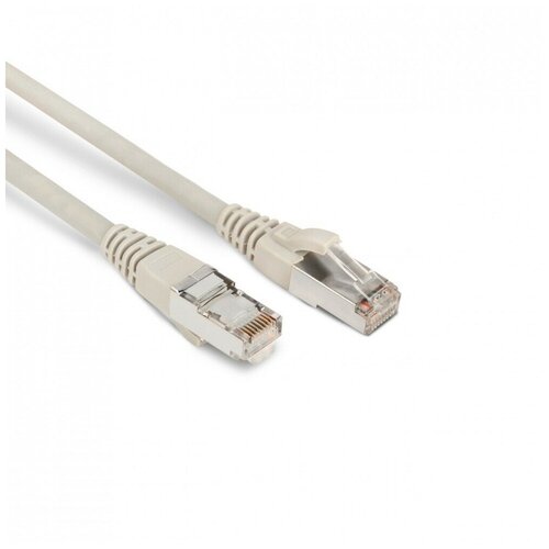 Патч-корд F/UTP Hyperline, кабель экранированный, сетевой Ethernet Lan для интернета, категория 6 витой, 100% Fluke LSZH, 5 м, серый
