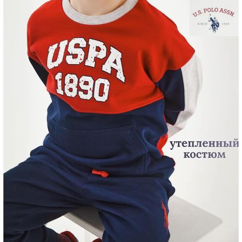 Комплект одежды U.S. POLO ASSN., размер 4-5 (104-110), синий, красный