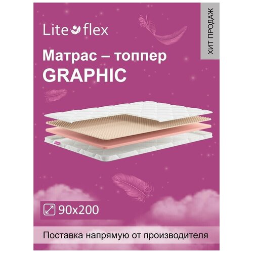 Наматрасник. Топпер Lite Flex Graphic 90х200