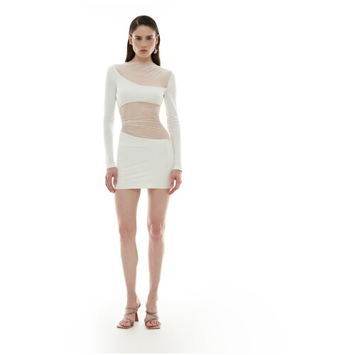 Платье Sorelle, размер S, бежевый, белый