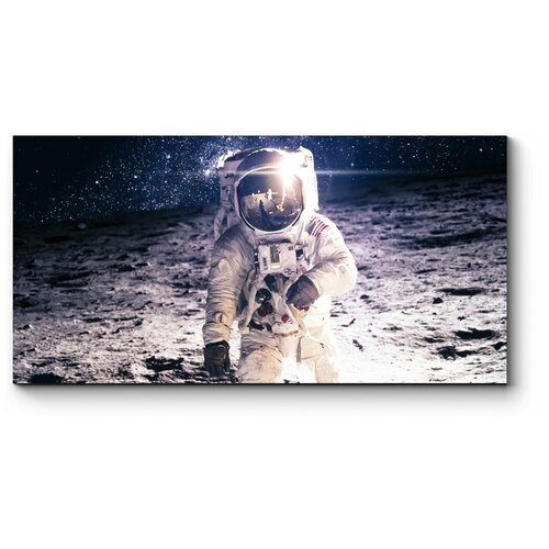 Модульная картина Шаги по Луне 80x40