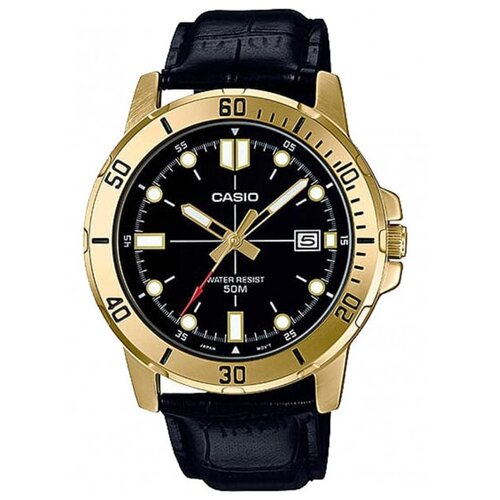 Наручные часы CASIO Collection MTP-VD01GL-1E, черный, золотой