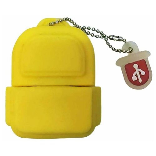 Подарочная флешка рюкзак желтый оригинальный сувенирный USB-накопитель 4GB