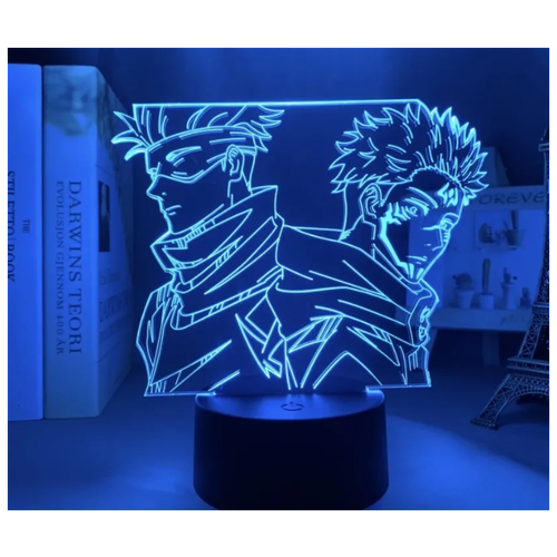 3D ночник светильник аниме Магическая битва Сатору Годзё и Рёмэн Сукуна