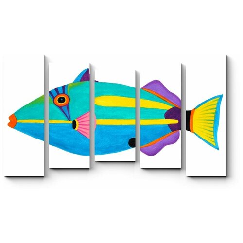 Модульная картина Яркая рыба 160x96