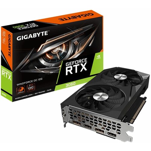 Видеокарта Gigabyte RTX3060 WINDFORCE OC 12GB GDDR6 192-bit HDMIx2 DPx2